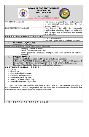 HAND OUT 1 STS - N/A - LEGACY COLLEGE OF COMPOSTELA Dagohoy St., Pob ...
