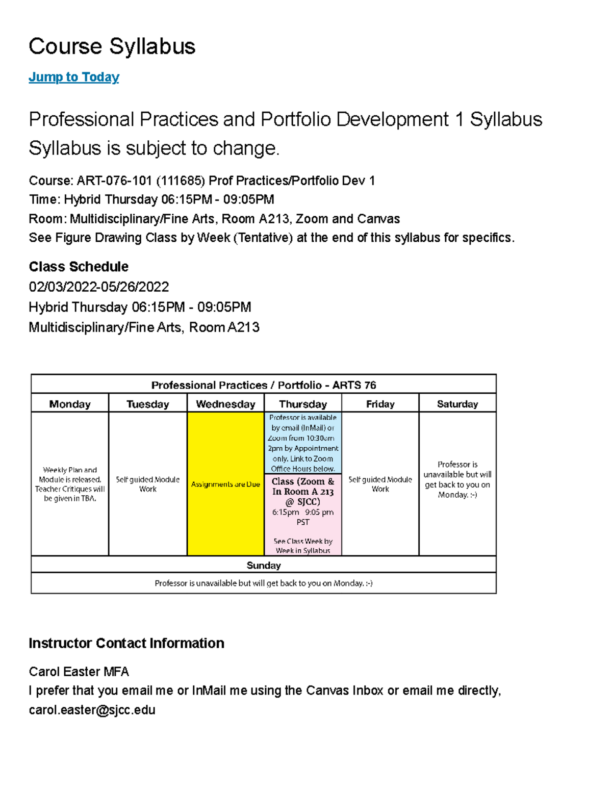 Syllabus for Prof Practices Portfolio Dev 1 - Course Syllabus Jump to ...