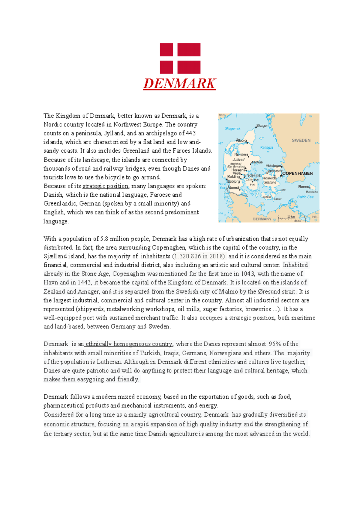 Denmark presentation - DENMARK The Kingdom of Denmark, better known as ...