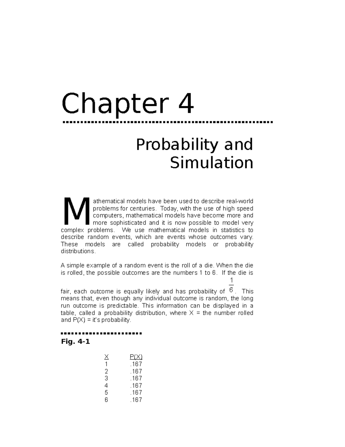Chapter 4 Minitab - Meh - Chapter 4 Probability and Simulation M ...