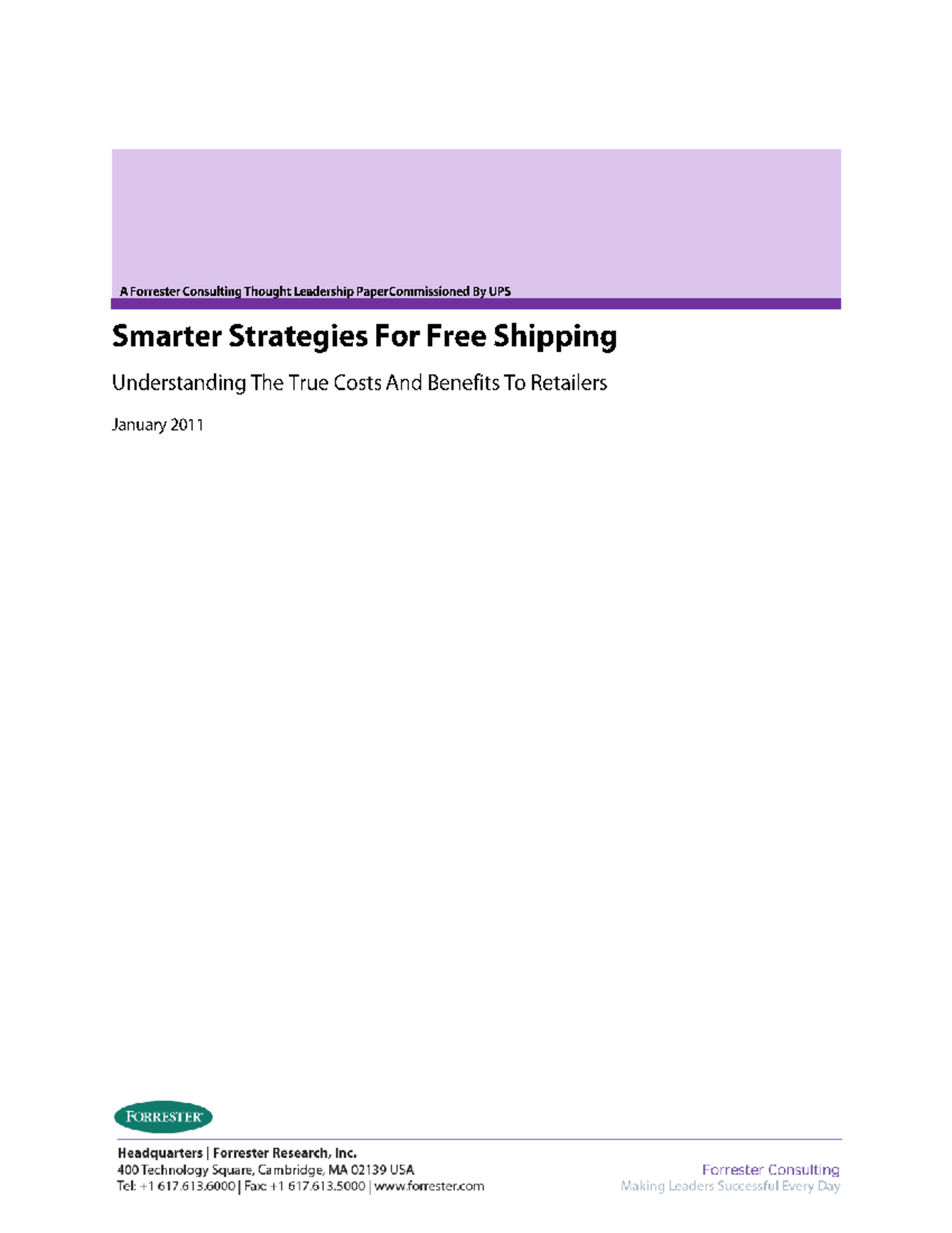 Smarter Strategies for Free Shipping - Executive Summary - Studocu