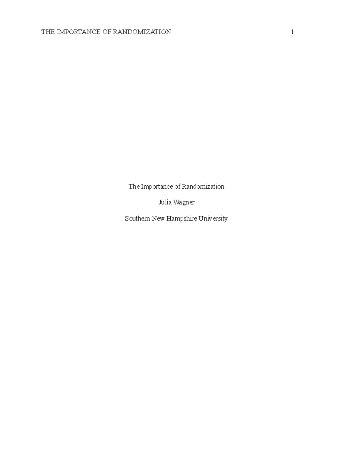 510randomization - research methods in psychology 1 - The Importance of ...