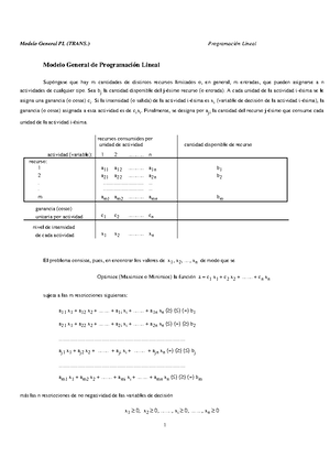 Introduccion al Lindo - SINTAXIS DEL LINDO (Linear INteractive Discrete Optimizer) ENTRADA DE ...