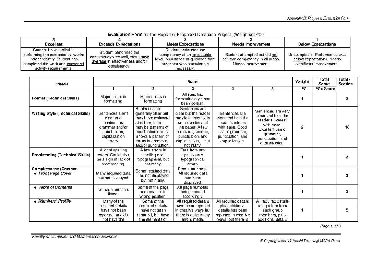 Proposal evaluation form introduction to database design - Introduction ...