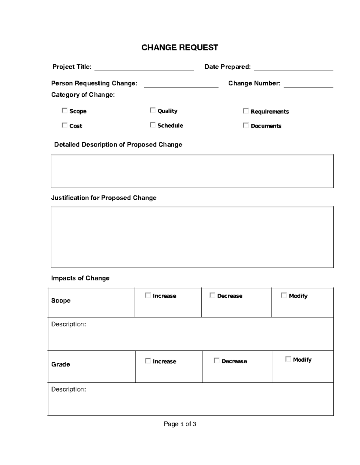 Change-request - Formato Change-request - Evaluación de Proyectos ...