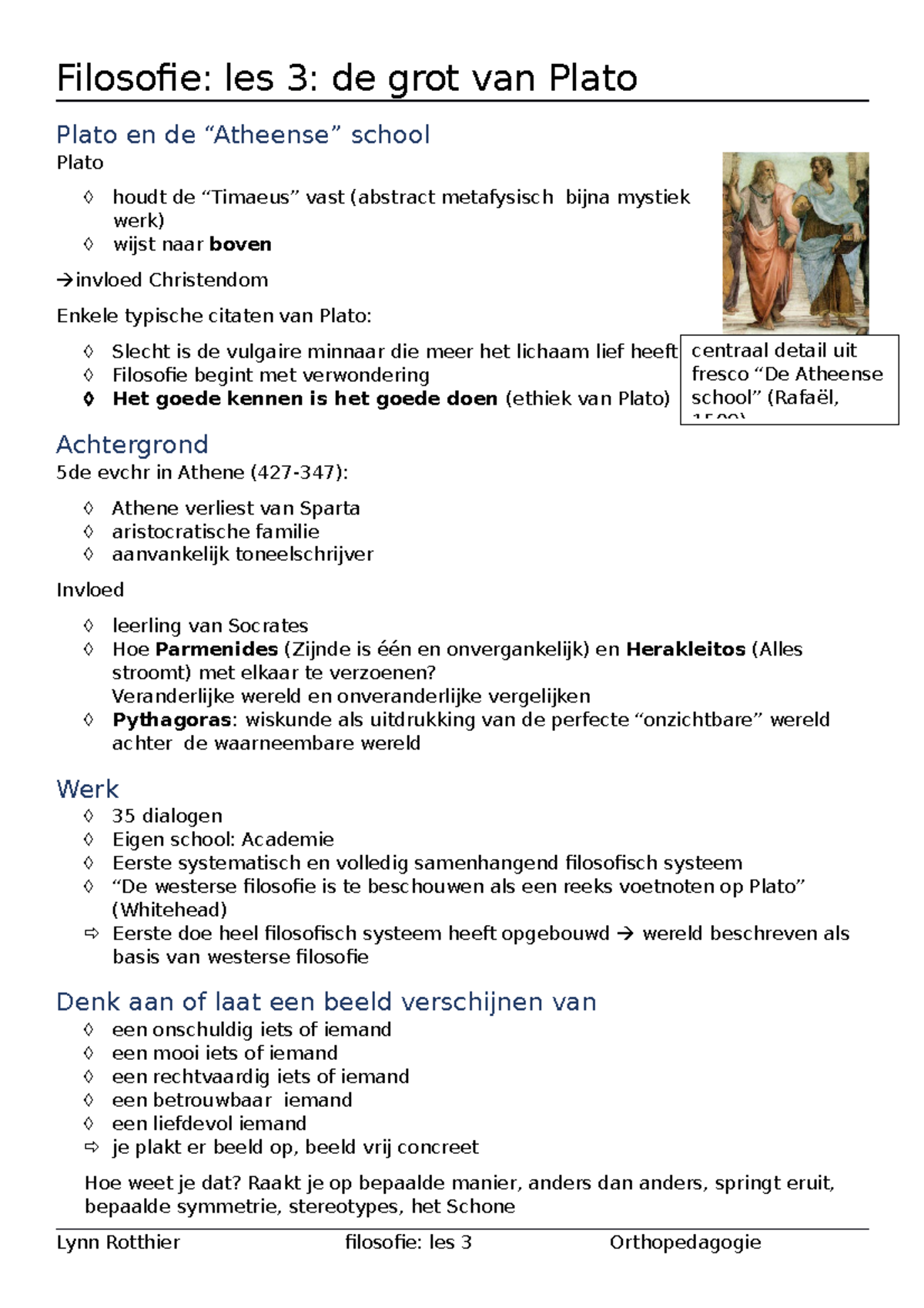 Filosofie les 3: De grot van Plato - Filosofie: les 3: de grot van ...