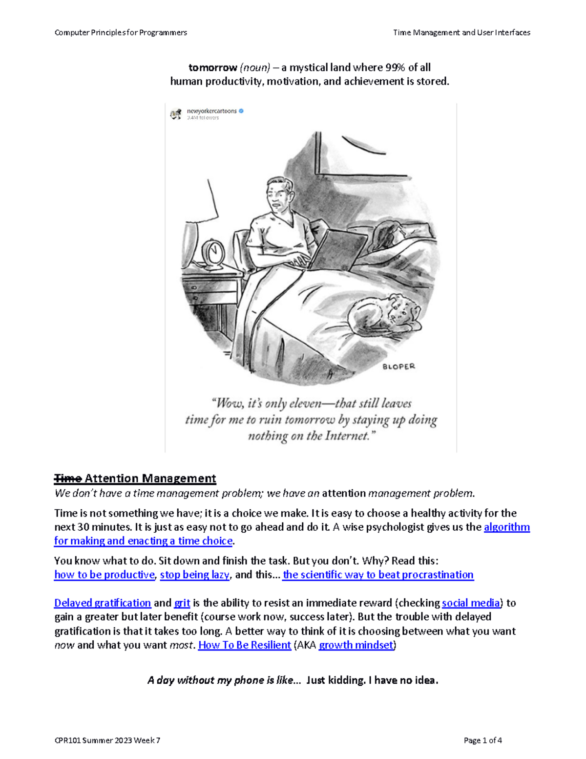 CP4P UI-Time Mgmt Activity Instructions - CPR 101 - Seneca College ...