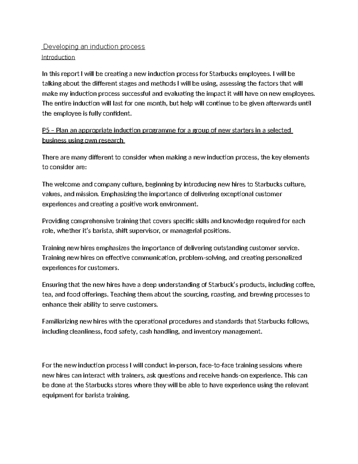 Developing an induction process - Developing an induction process ...