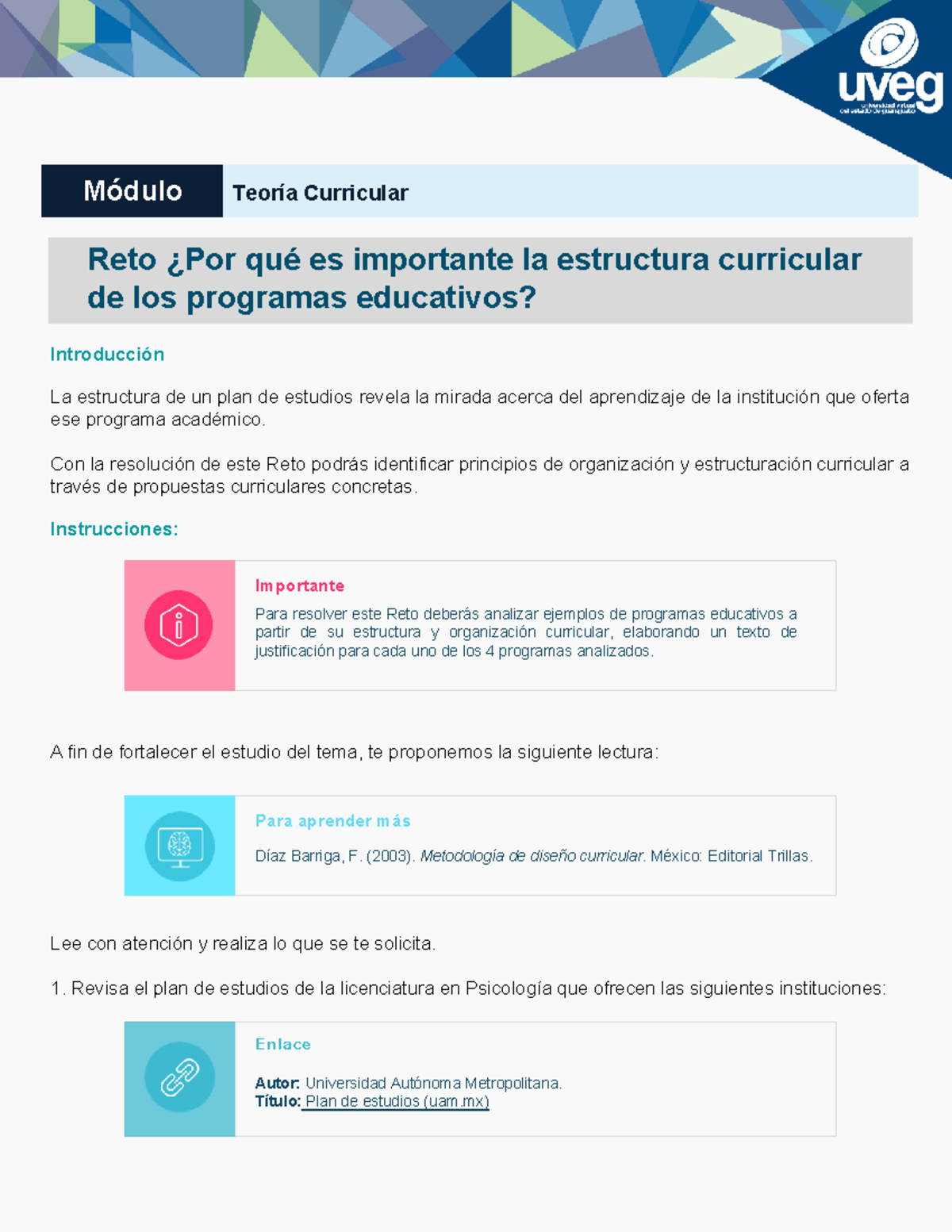 R4 - Instrucciones - suerte - Módulo Teoría Curricular Importante Para ...