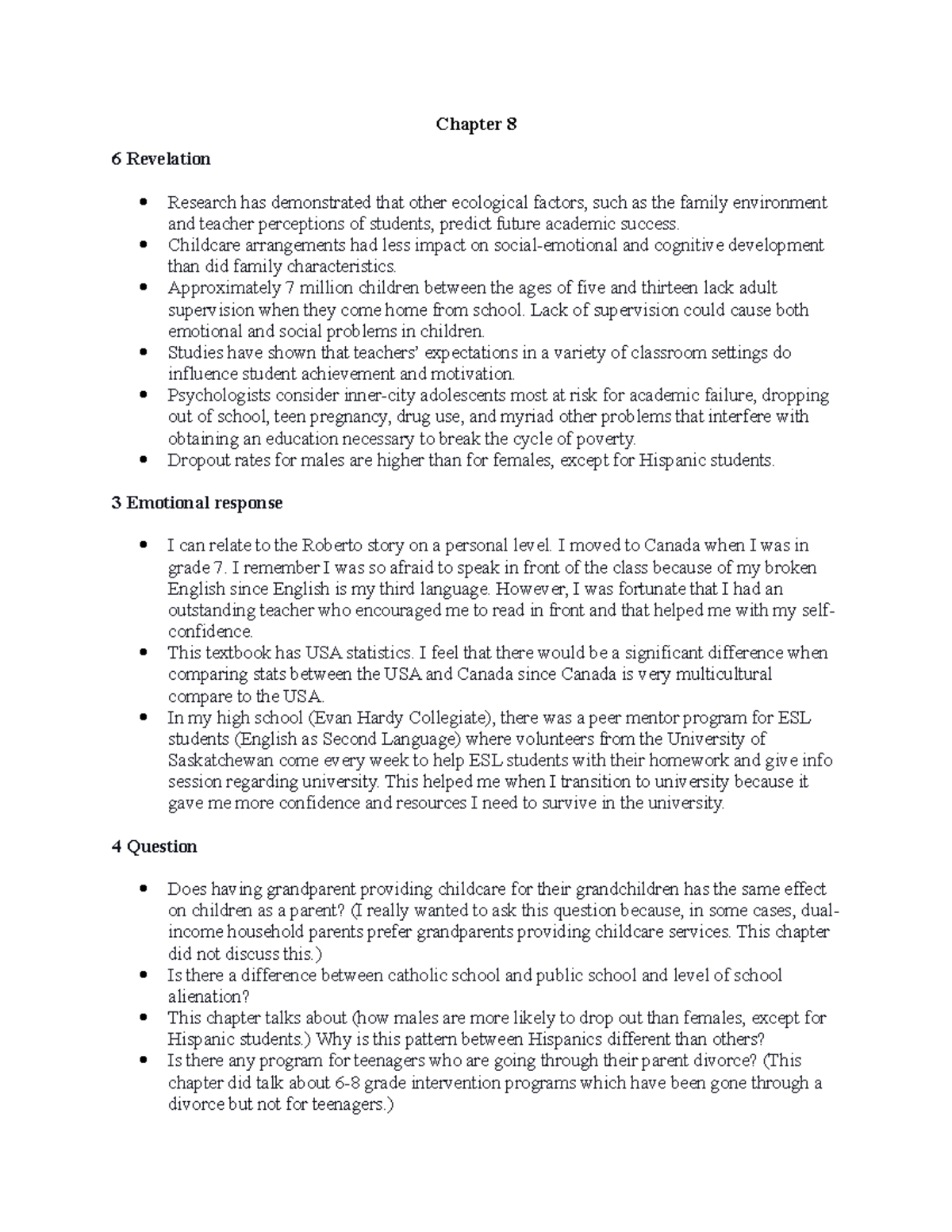 Chapter 8 summary notes - Chapter 8 6 Revelation Research has ...