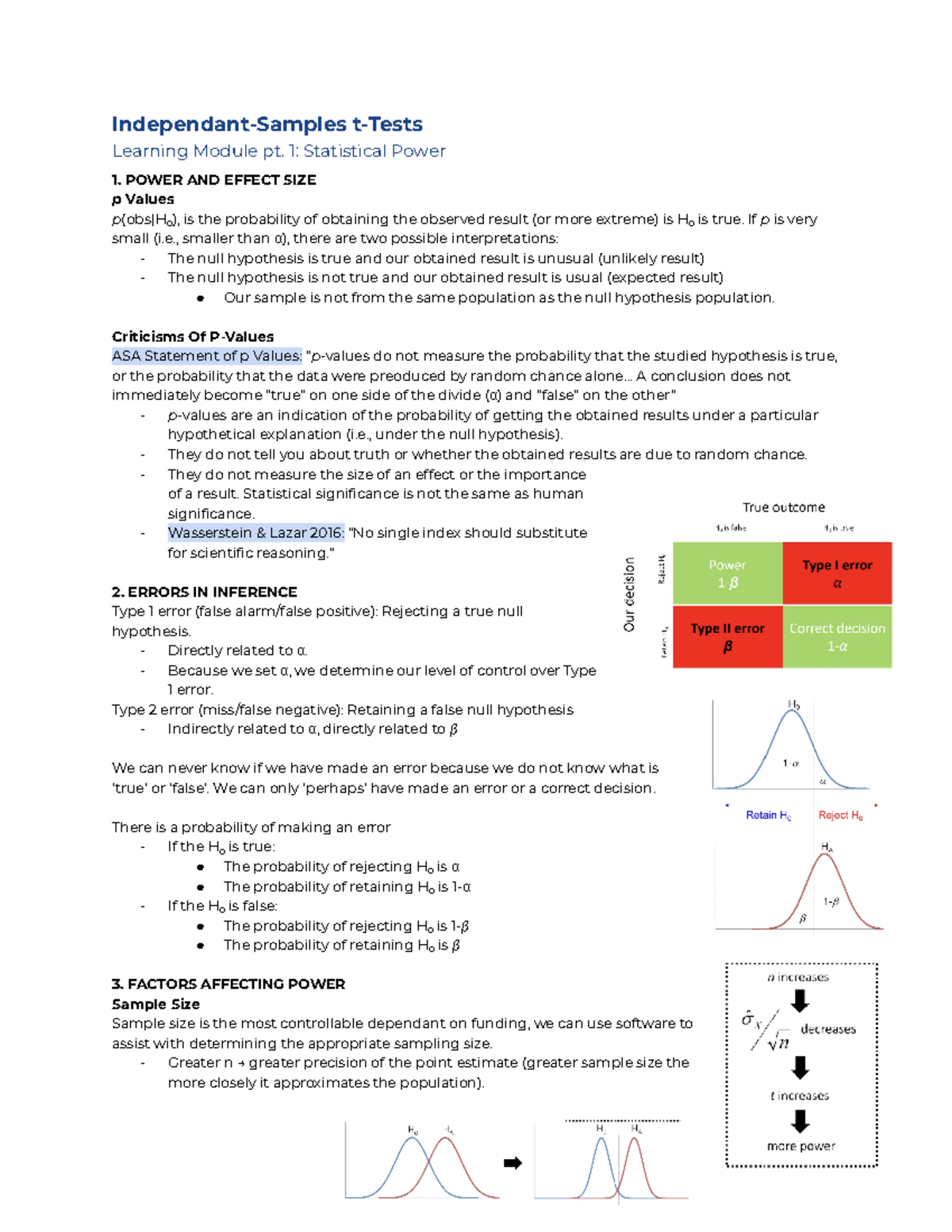 Week 8 - Independent-Samples t-Tests - Independant-Samples t-Tests ...