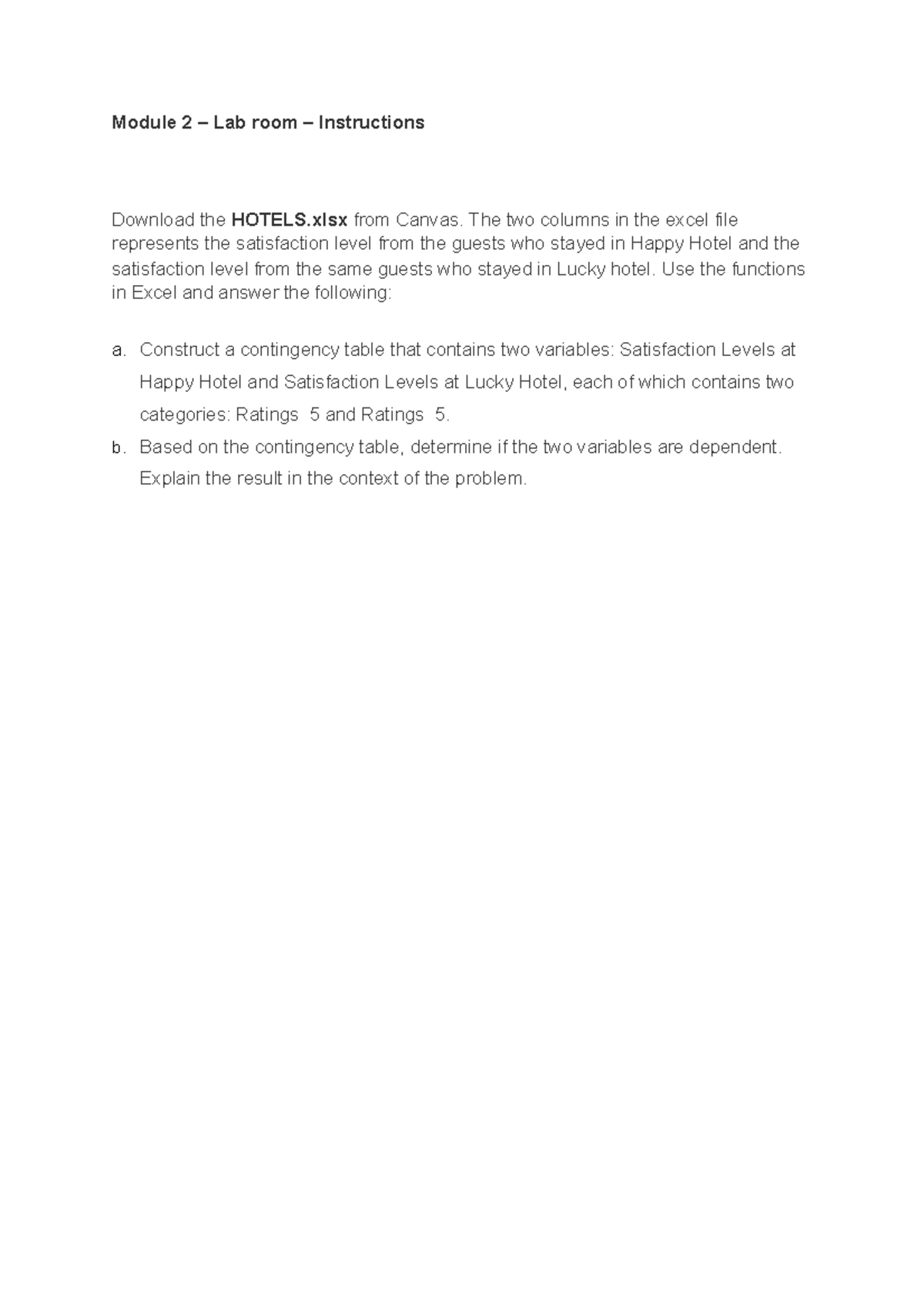 M2 - Lab Exercise - lab ex - Module 2 – Lab room – Instructions ...