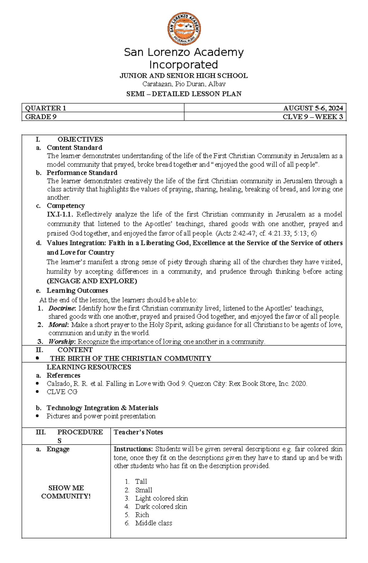 CLVE-9- Quarter-1-WEEK-3-DAY-1-2- Approved - SEMI – DETAILED LESSON ...