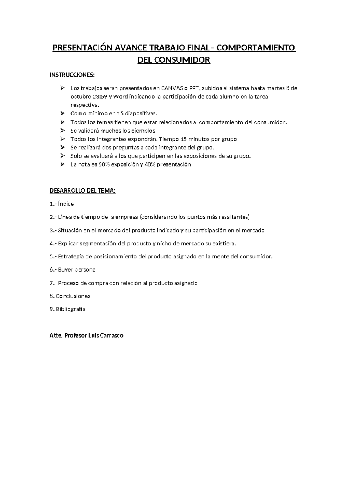 Consigna Avance Proyecto Final Agosto 2024 Dbjagq - PRESENTACIÓN AVANCE TRABAJO FINAL– - Studocu