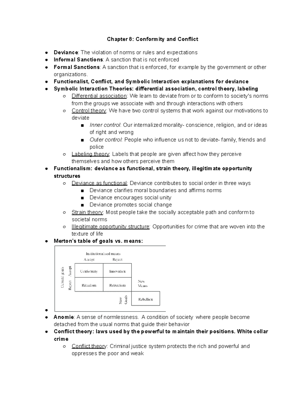 Chapter 8 Conformity and Conflict - SOC 1010 - Chapter 8: Conformity ...