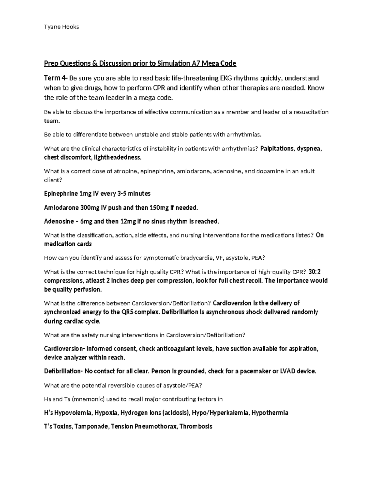 Term 4 Prep Questions Mega Code A7 (2)-tyane hooks - Tyane Hooks Prep Questions & Discussion ...