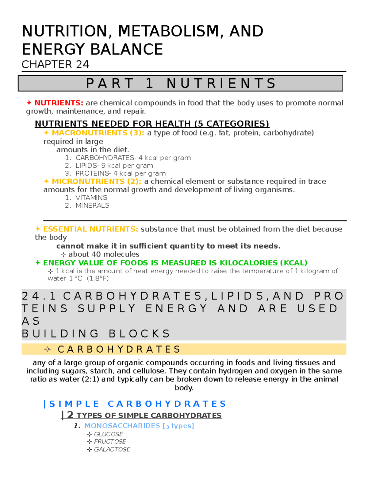 Chapter 24 Notes - BIO 232 - Oakton - Studocu