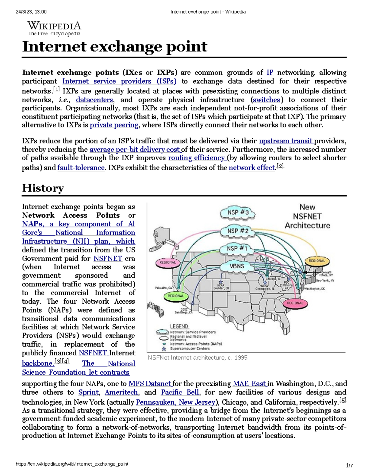 Internet exchange point - wikipedia/wiki/Internet_exchange_point 1 / Internet exchange point ...