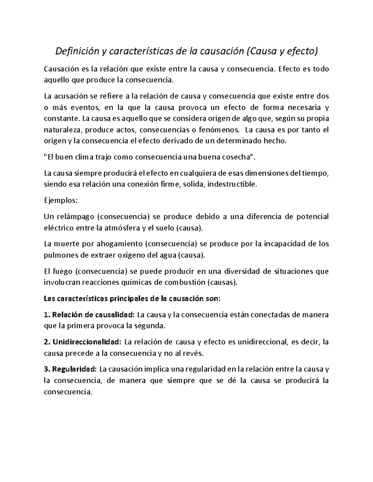 Mi exposicion - Bien - Definición y características de la causación ...