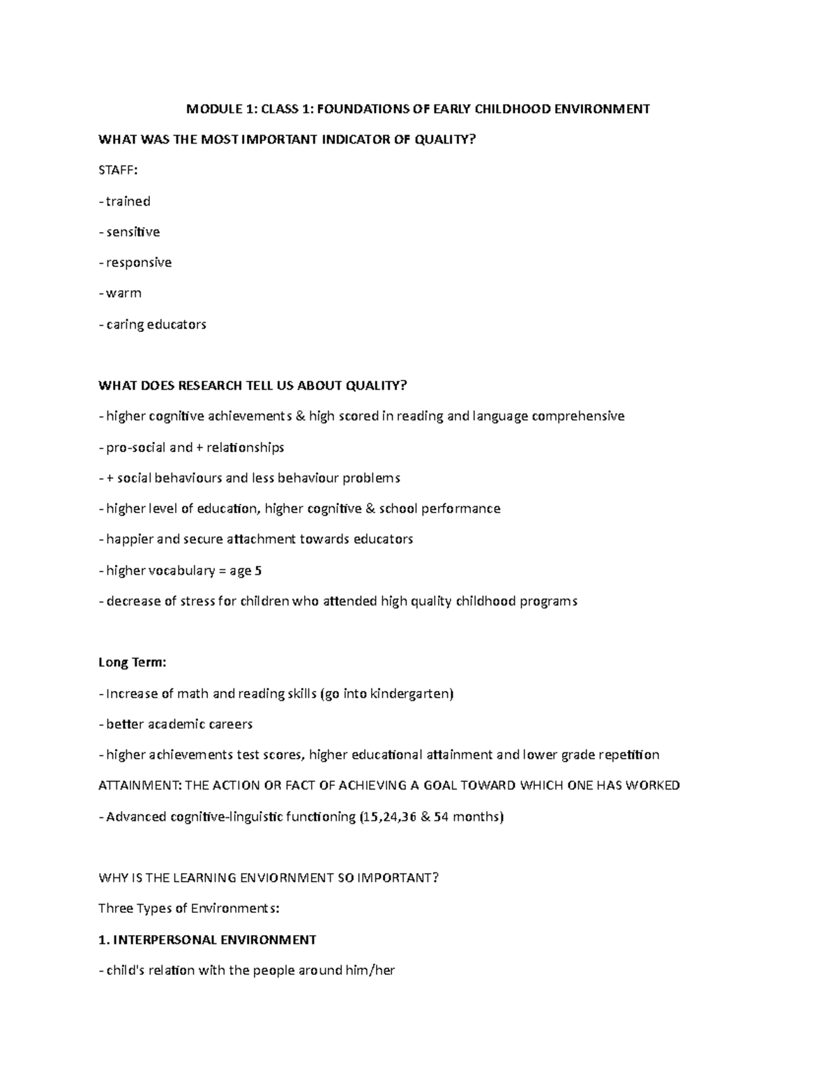 Module 1 - Lecture notes Class 1 - MODULE 1: CLASS 1: FOUNDATIONS OF ...