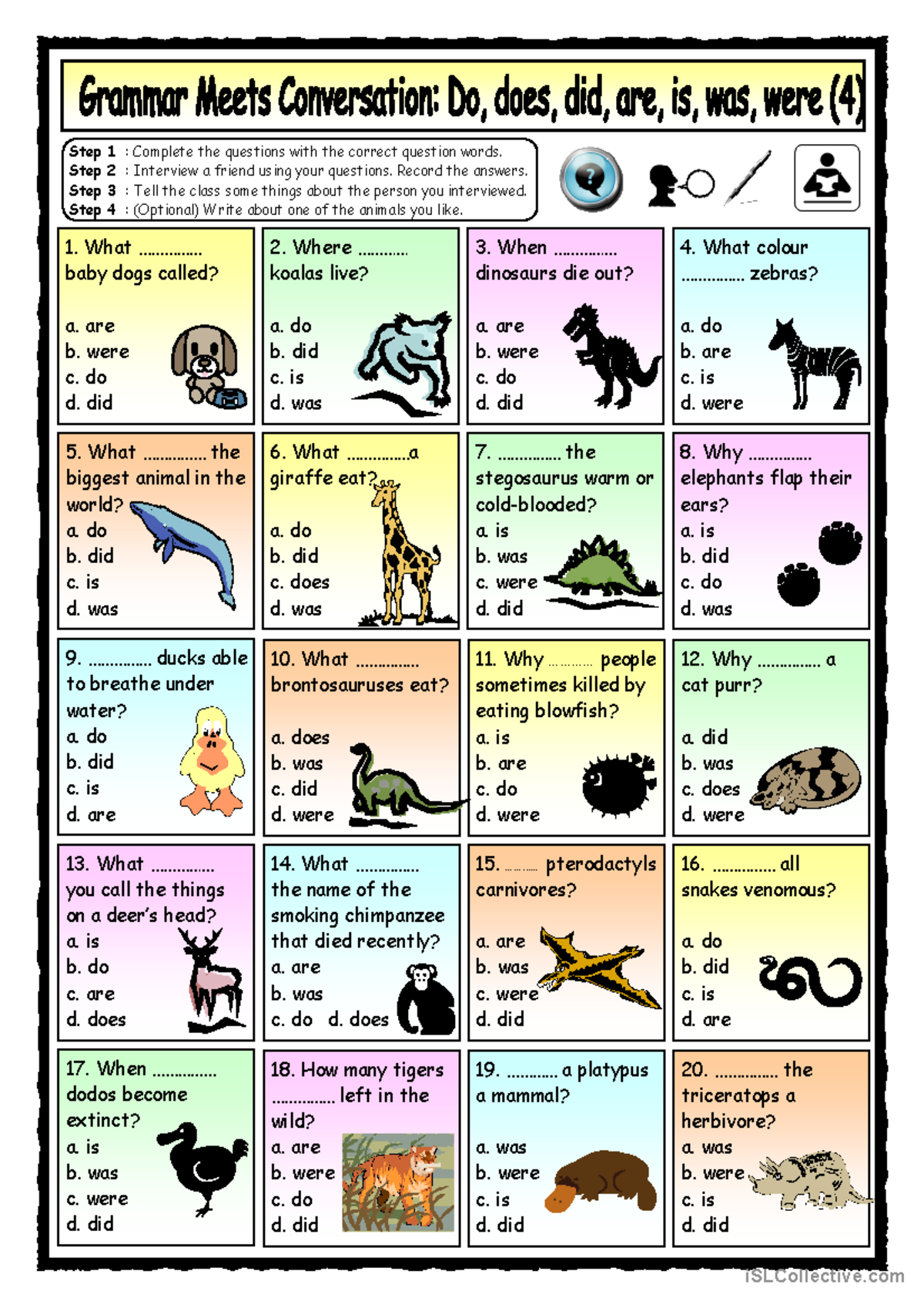 Grammar Meets Conversation Do, does, did, are, is, was, were (4) - The ...