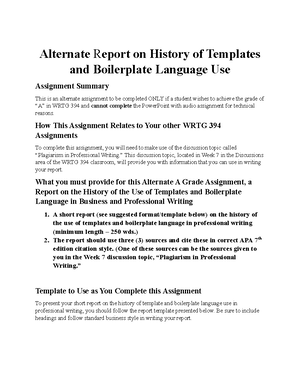 Alternate A Grade Report on Primary and Secondary Audiences - Alternate ...