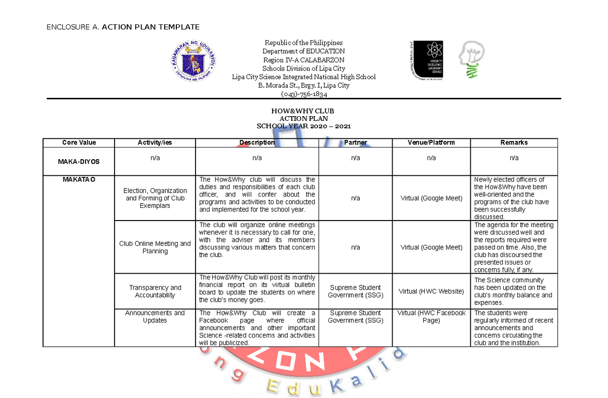 Final revision Action-PLAN-2020-2021-HOW-AND-WHY-CLUB - Republic of the ...