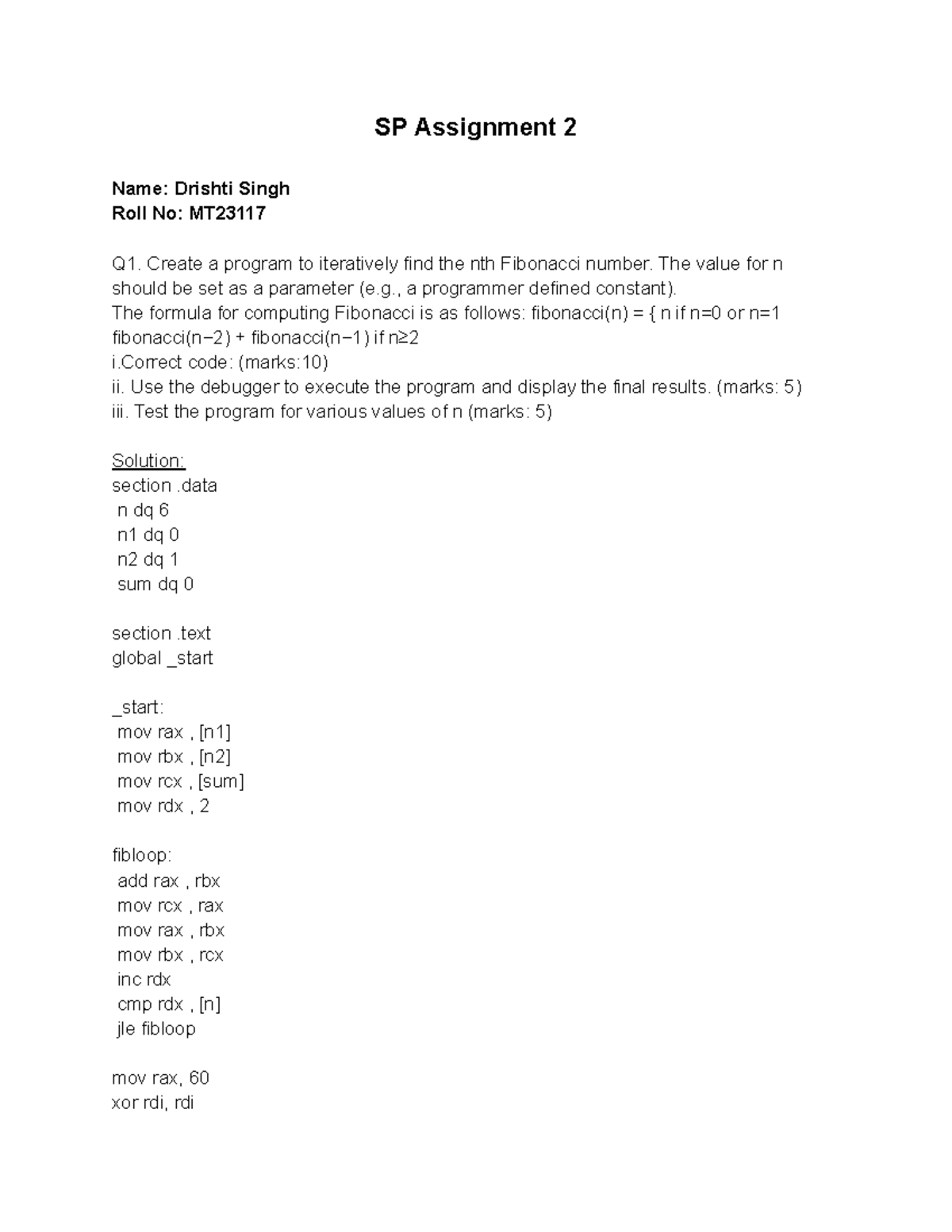 SP Assignment 2 - System programing - IIT- Delhi - Studocu