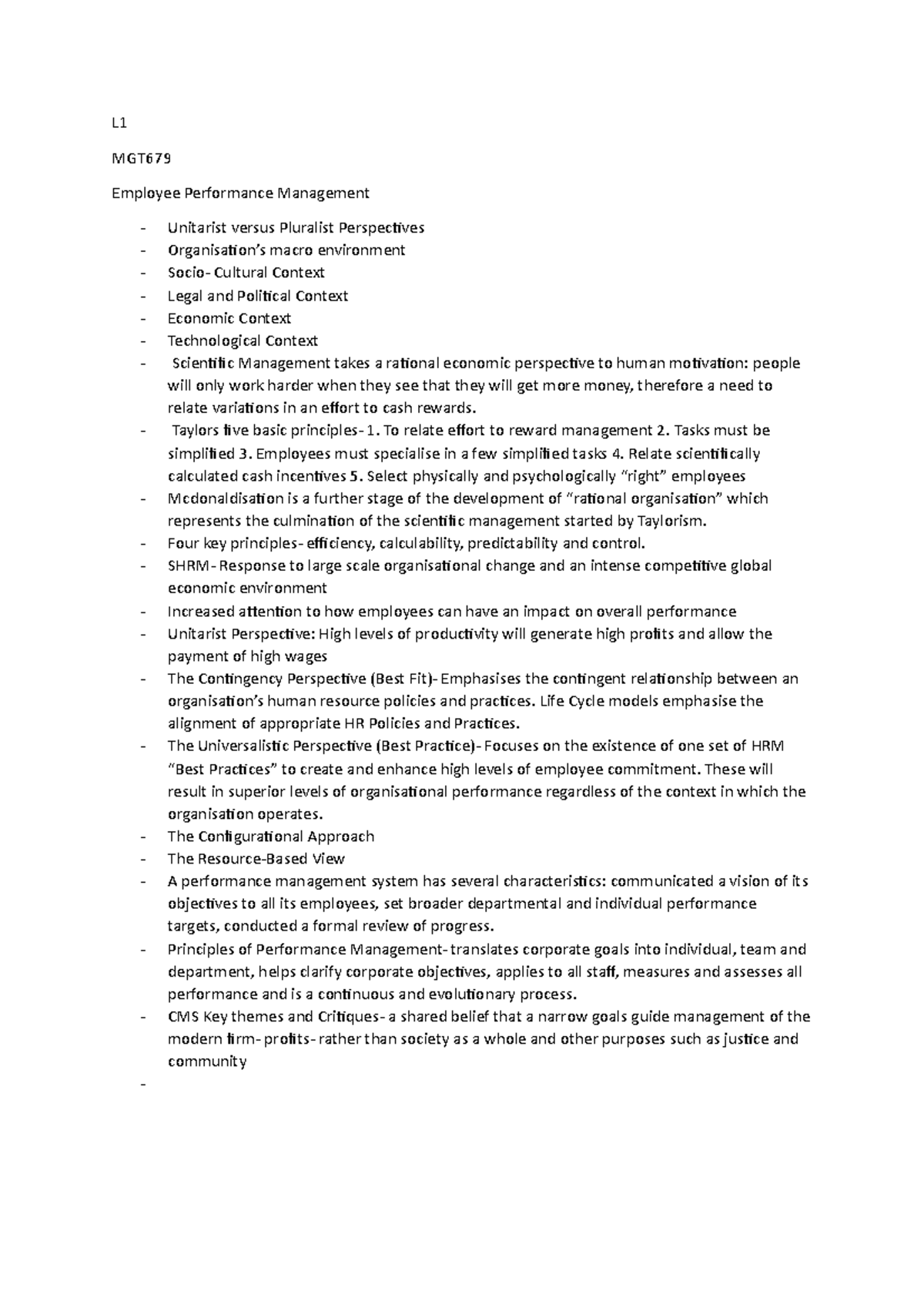 Employee Perfomance Management- L1 - L MGT Employee Performance ...