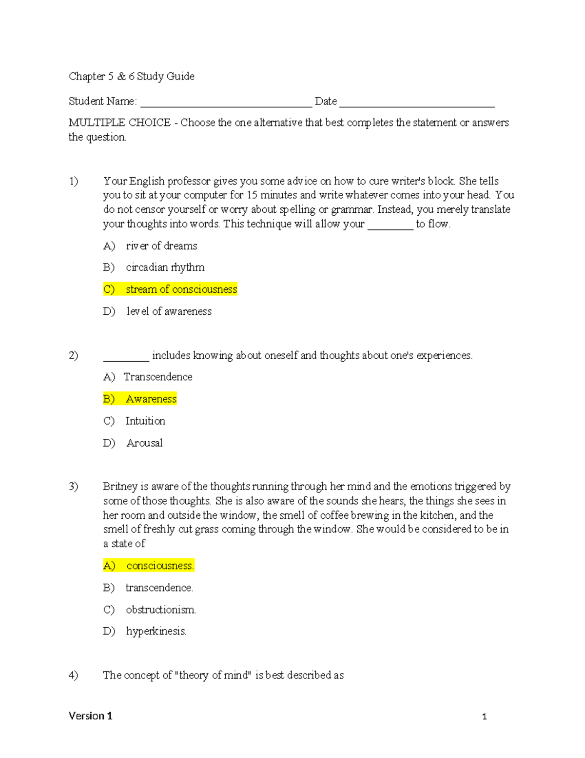 AT HOME TEST Questions Chapter 5 & 6 - No A-1 - Chapter 5 & 6 Study ...