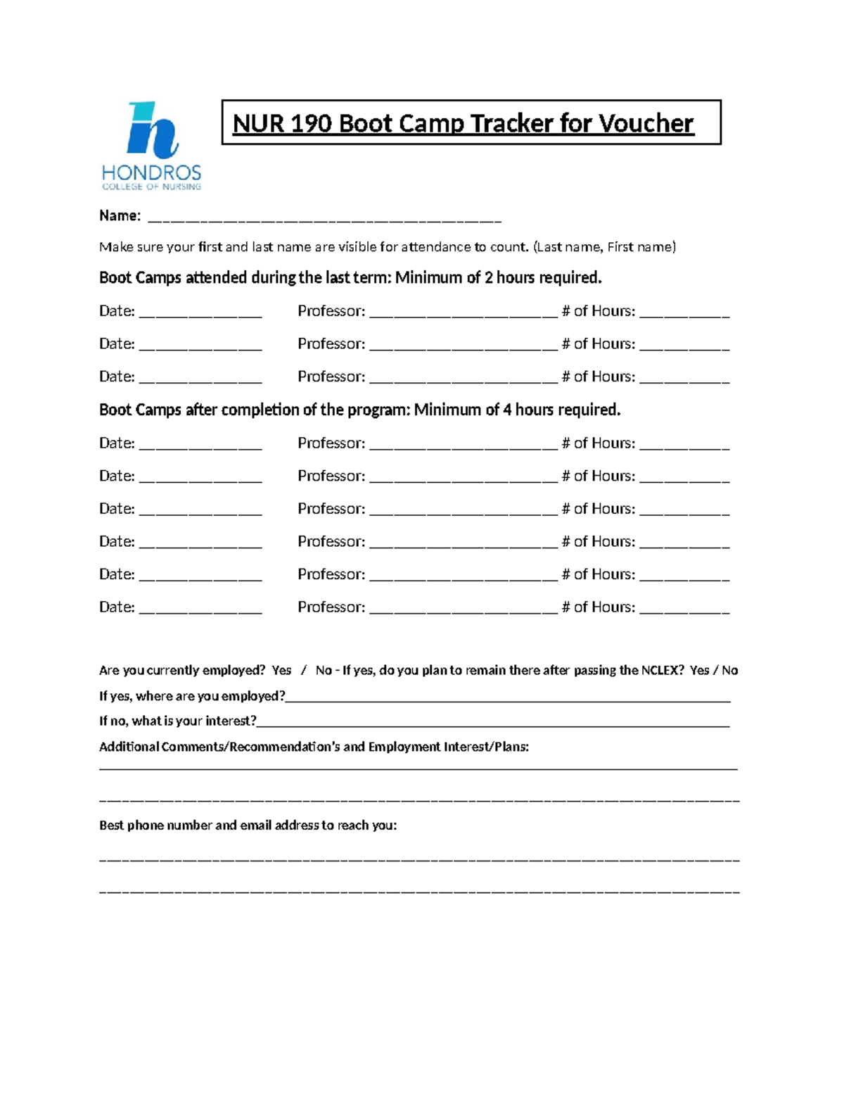 Boot Camp Tracker 01032024 - Name ...