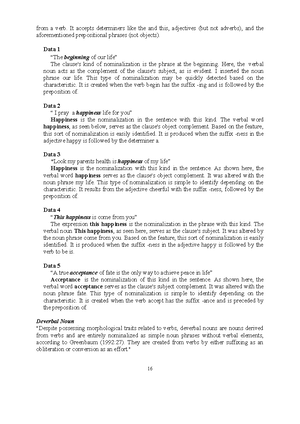 THE USE OF Verbal AND Deverbal-6 - According to Quirk et al. in Taher ...