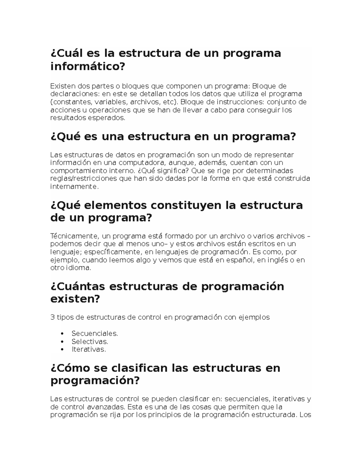 Bloques programación - programacion - ¿Cuál es la estructura de un ...