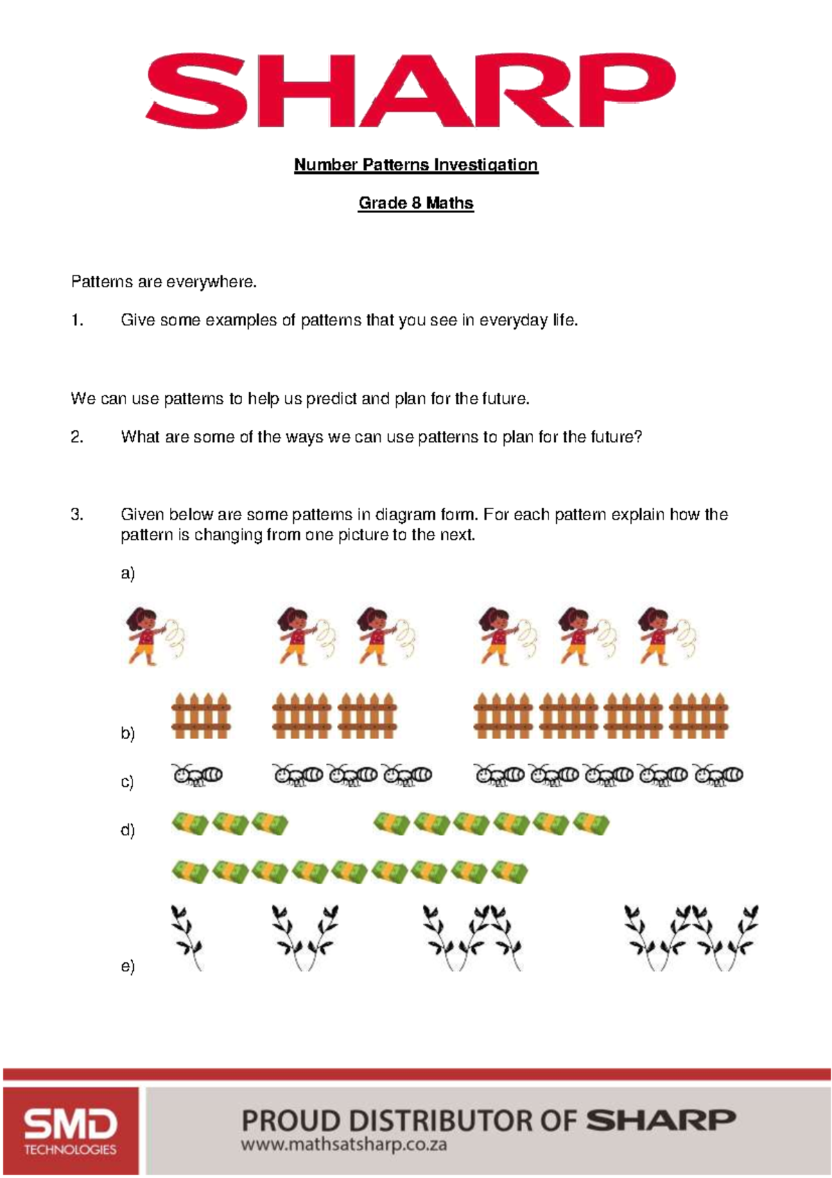 Grade 8 investigation number patterns - Number Patterns Investigation ...
