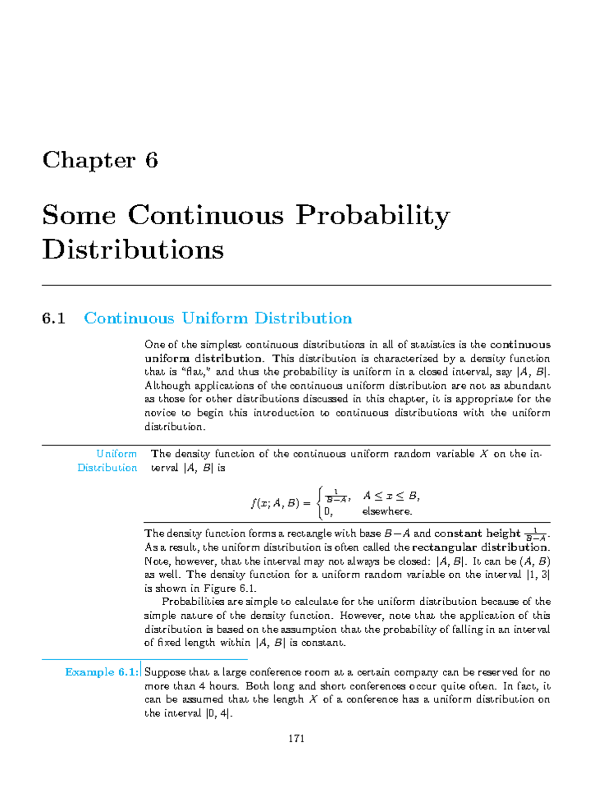 Unit 4 MTH302Textbook - book - Chapter 6 Some Continuous Probability ...
