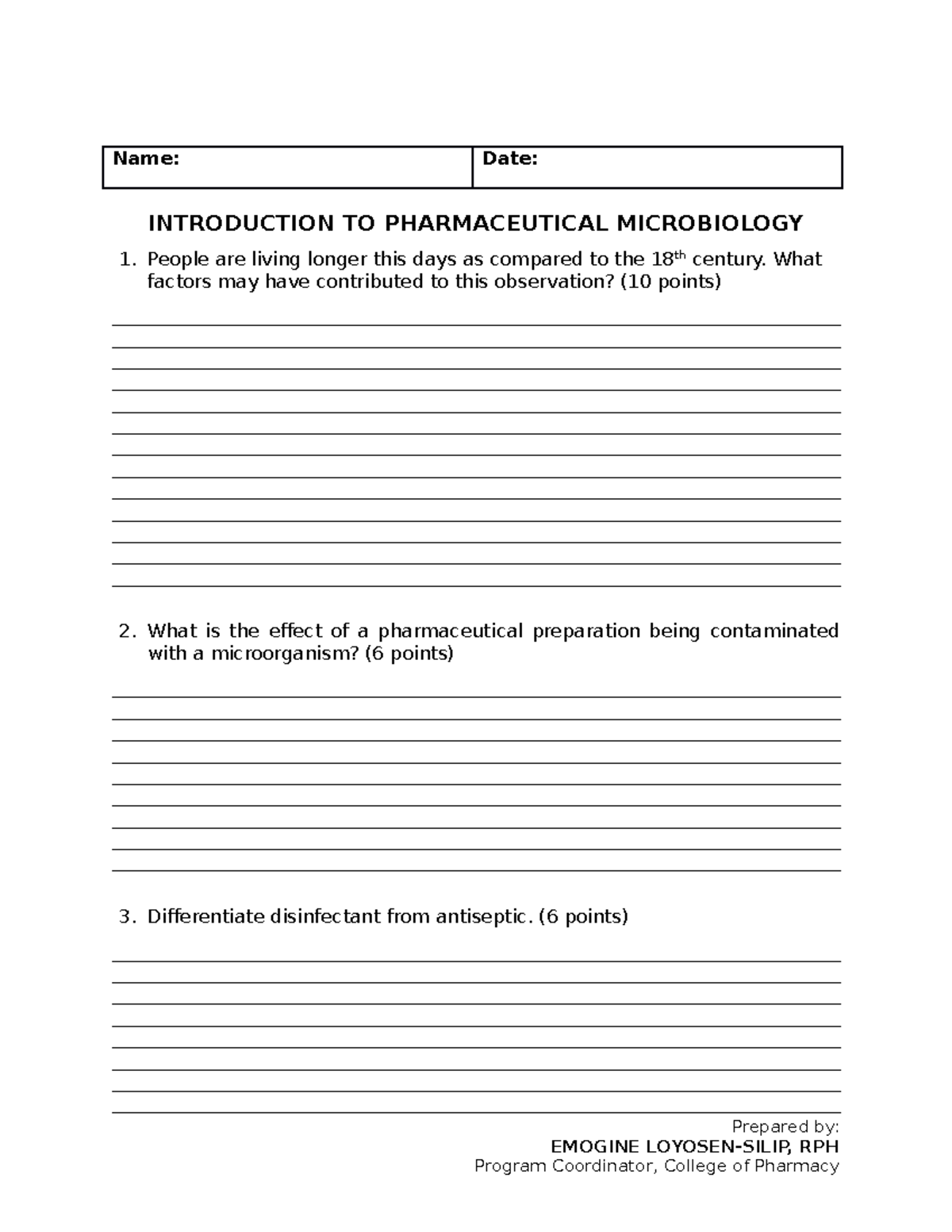 Virtual Lab Activity 1 2 - Perspective in Pharmacy - Studocu