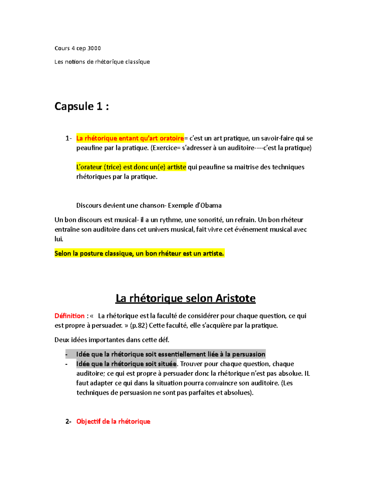 Cours 4 cep 3000 enthyméme-discours - Cours 4 cep 3000 Les notions de ...