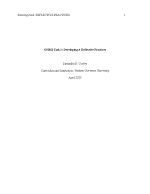 OLM1 Task 4- Supporting Curriculum Implementation - Supporting ...