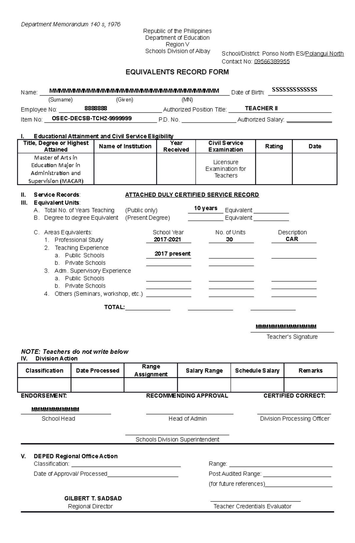 ERF-2022Updated-Form - Department Memorandum 140 s, 1976 Republic of ...