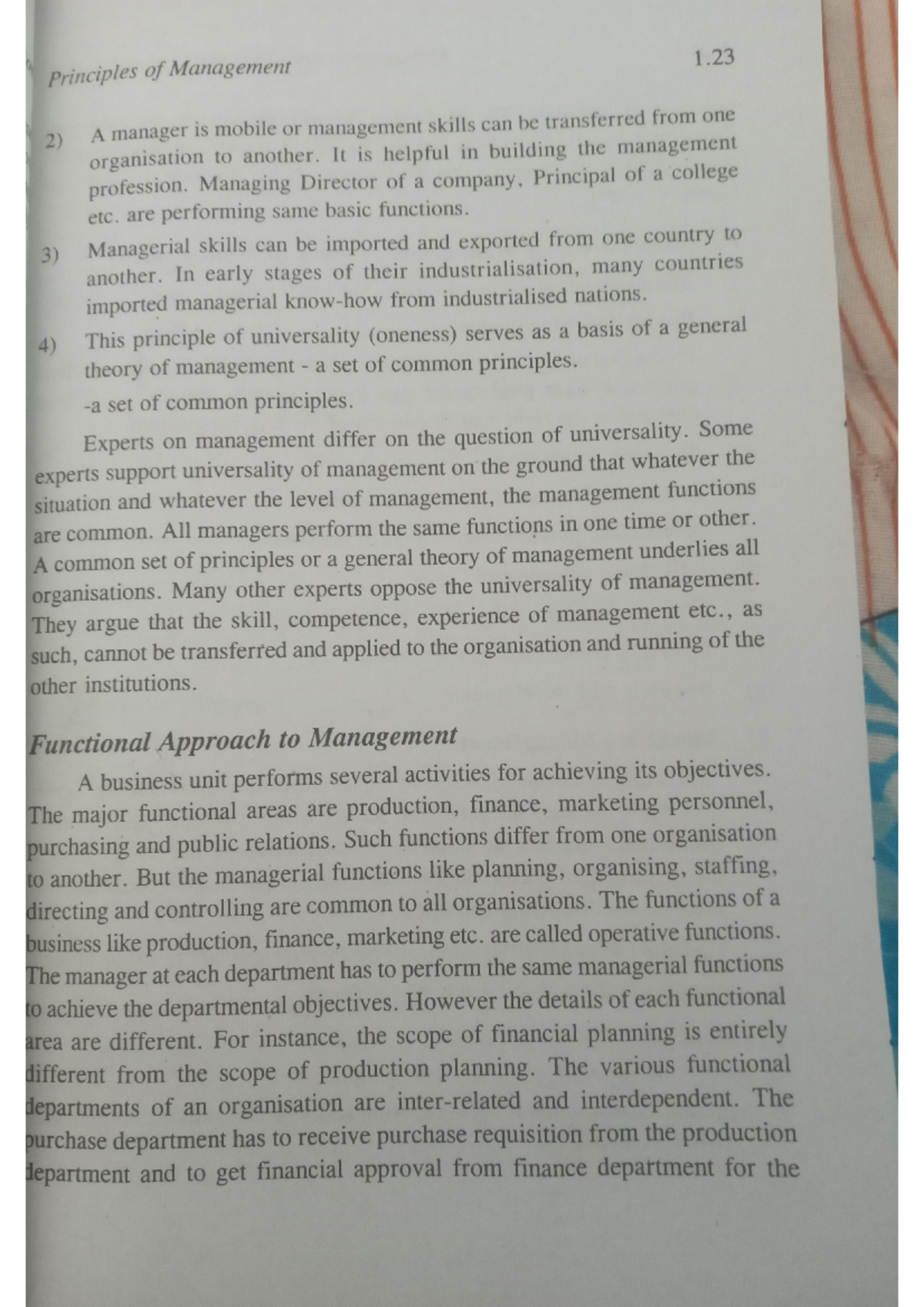 Functional approach to management - B. Com Co. Operation - Studocu