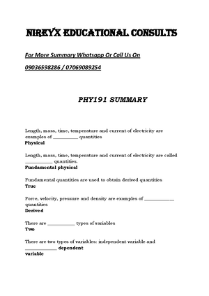 GST203 EXAM Summary - GST203: INTRODUCTION TO PHILOSOPHY AND LOGIC ...