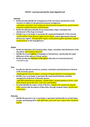 VET274 SLOs 4 Brain and cranial nerves - VET274 – Specific Learning ...