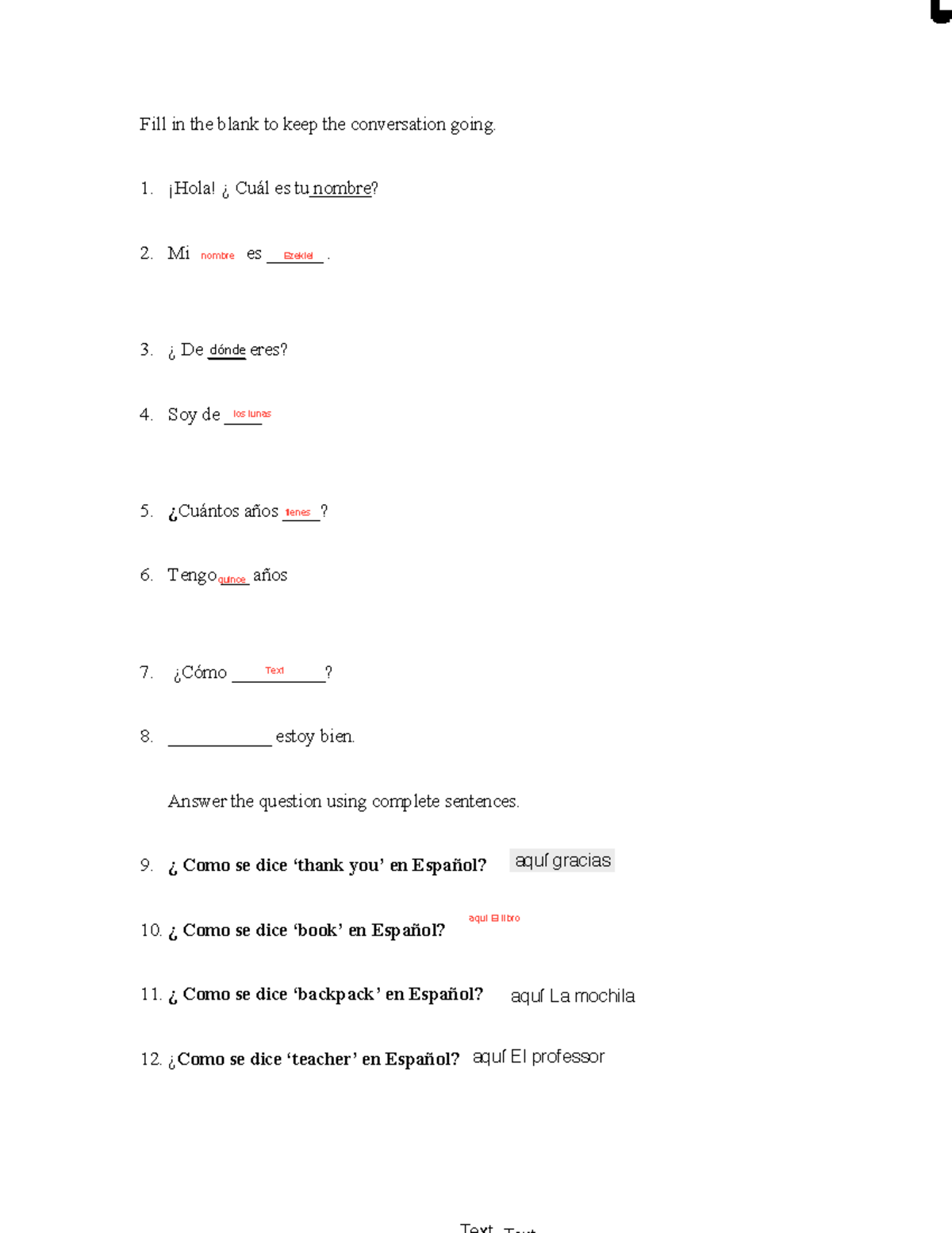 Greetings and dates - It was too easy - Fill in the blank to keep the ...