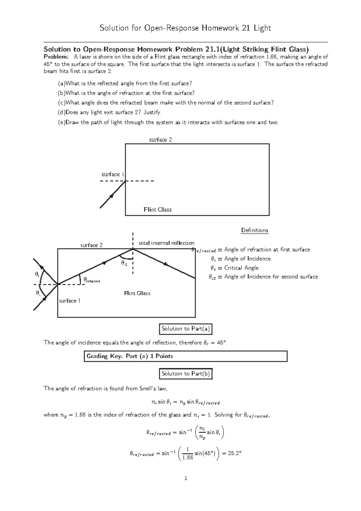 Homework-21-sln - Solution for Homework 21 Light Solution to Homework ...