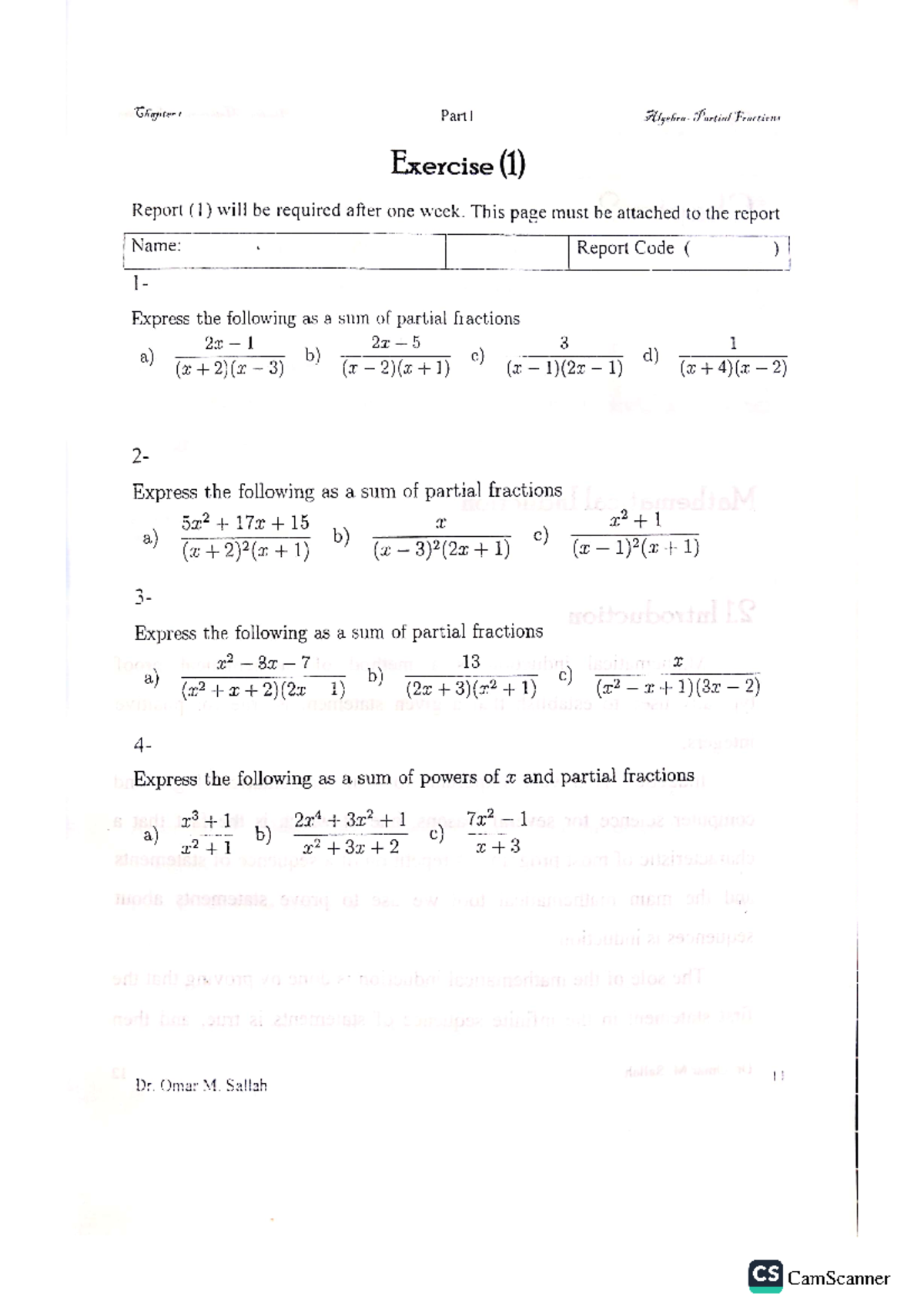 Examples for Chapters 1,2,3 - Mathematics - Studocu