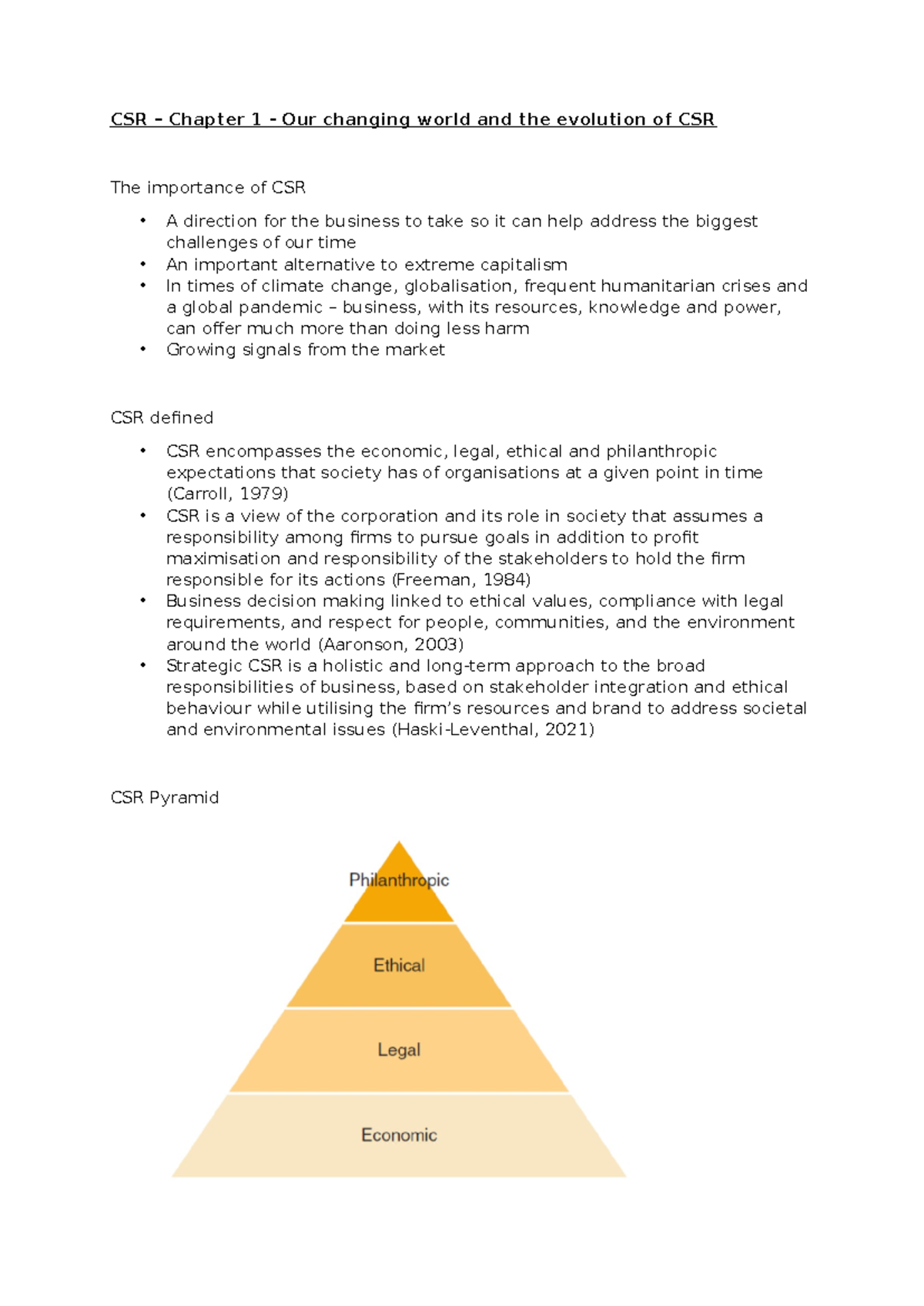 CSR – Ch. 1 - Our changing world and the evolution of CSR - CSR ...