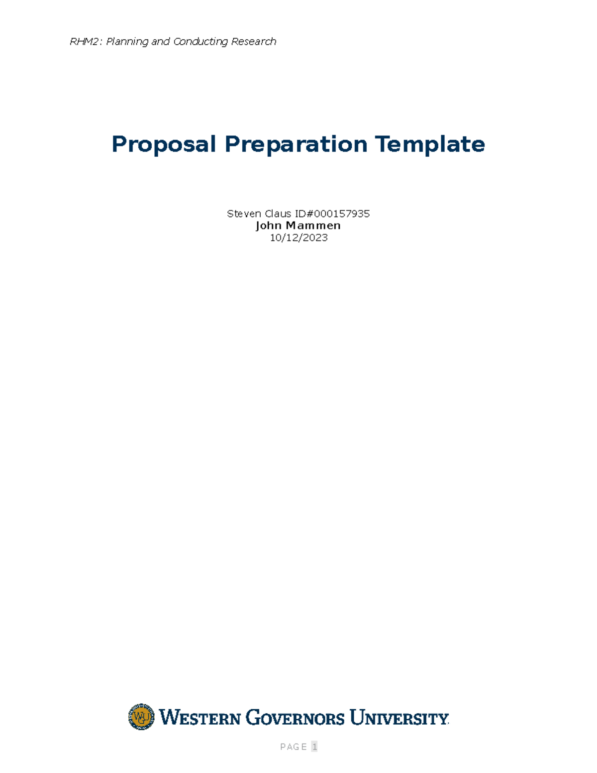 Steven Claus RHM2 Task2 Submissionfromtemplate - RHM2: Planning and ...