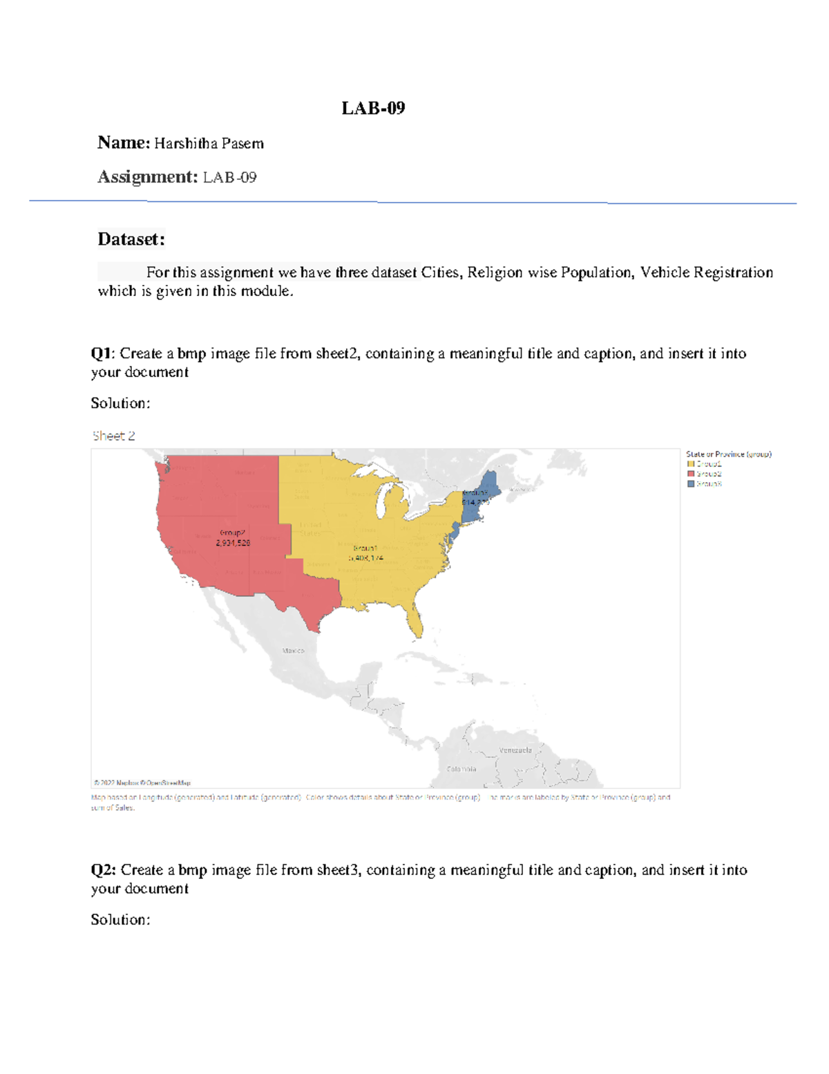 Assignment LAB 09 5709 - LAB-9 - LAB- Name: Harshitha Pasem Assignment: LAB- Dataset: For this ...