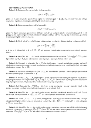 Statystykamatematyczn-wyklad - Statystyka matematyczna W2 Estymacja ...