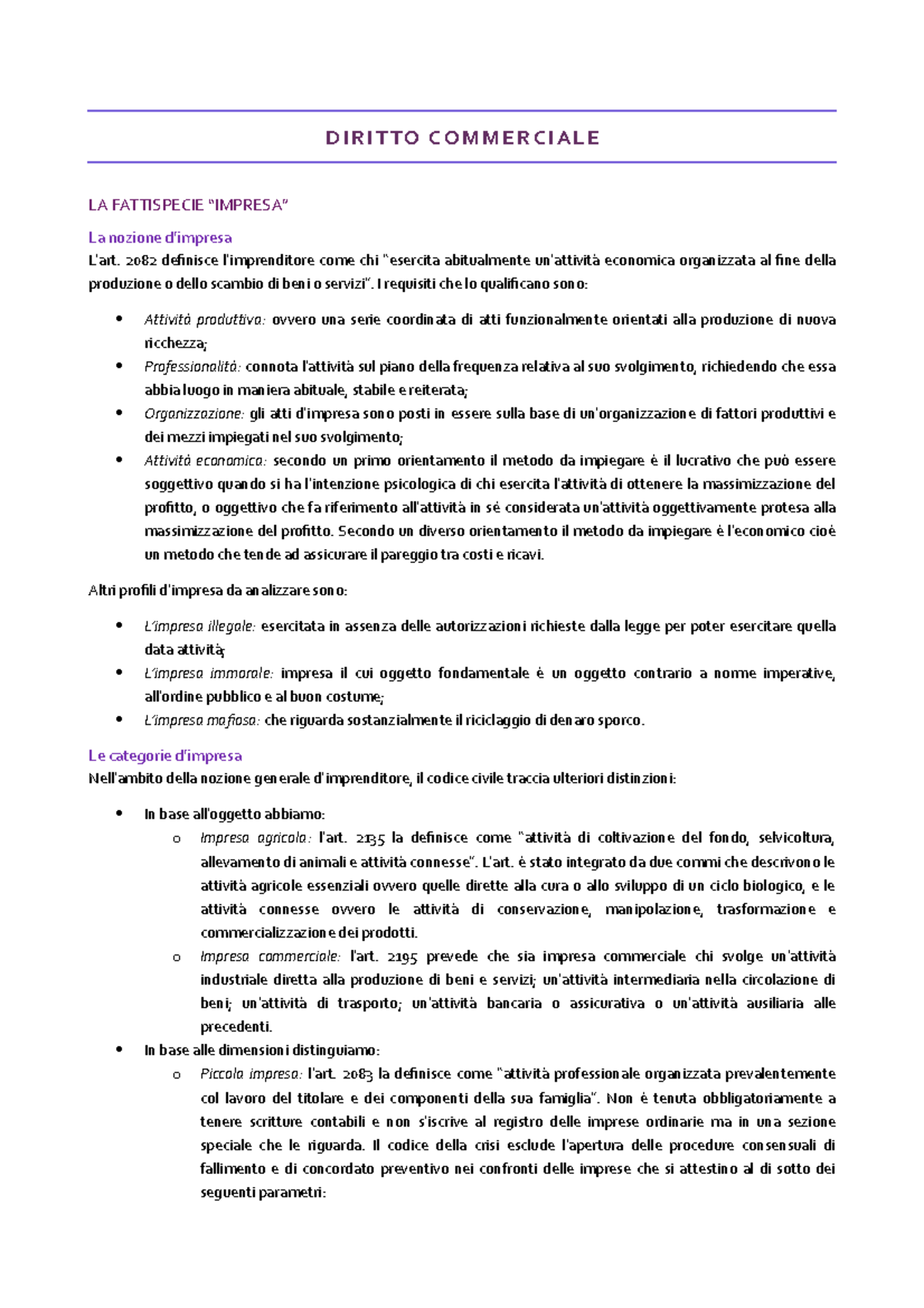 Diritto Commerciale (Marco Cian 4 edizione) - DIRITTO COMMERCIALE LA ...